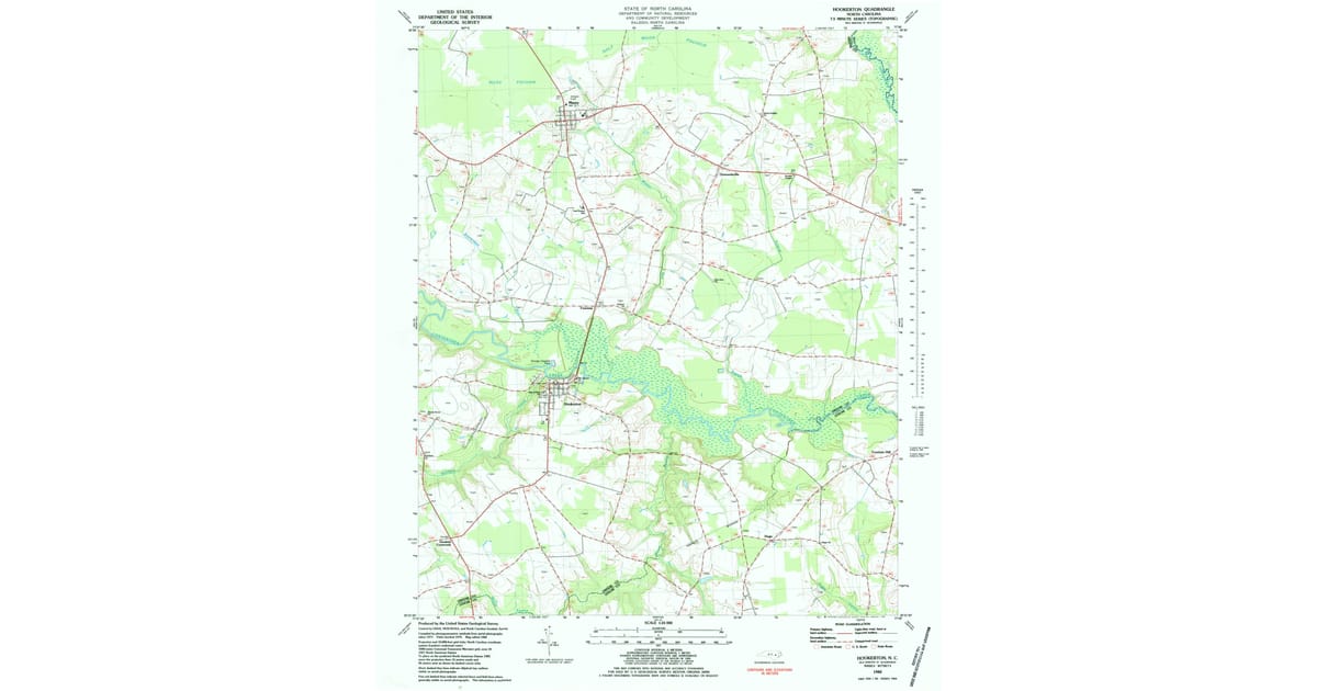 1982 Map of Hookerton, NC — High-Res | Pastmaps