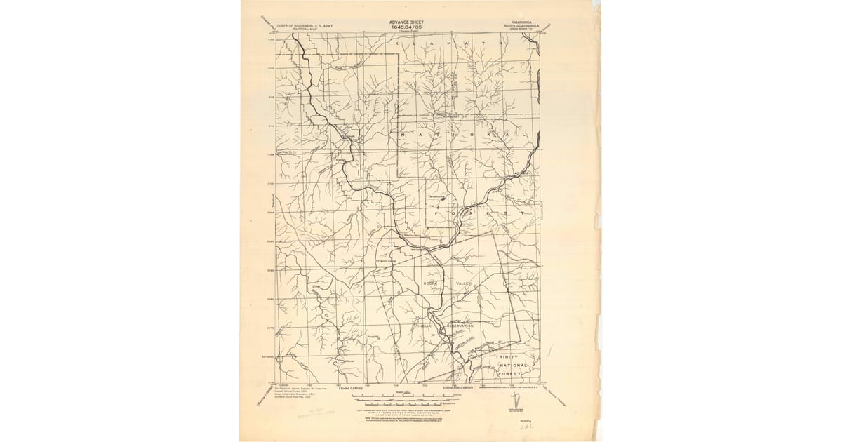 1925 Map of Hoopa, CA — High-Res | Pastmaps