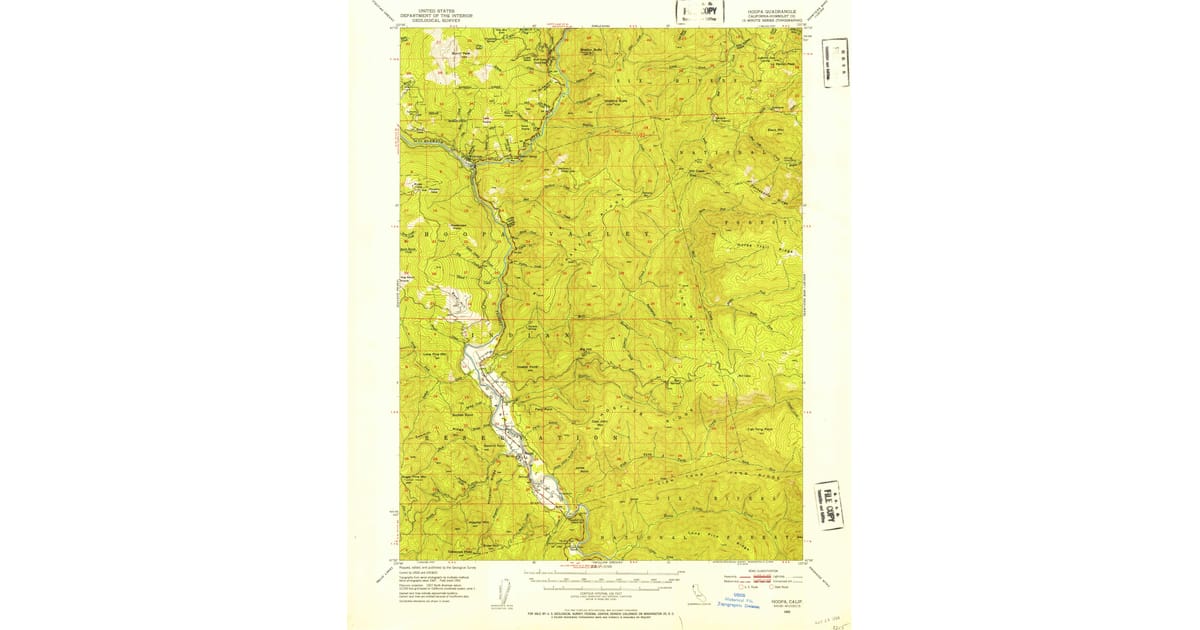 1952 Map of Hoopa, CA — High-Res | Pastmaps