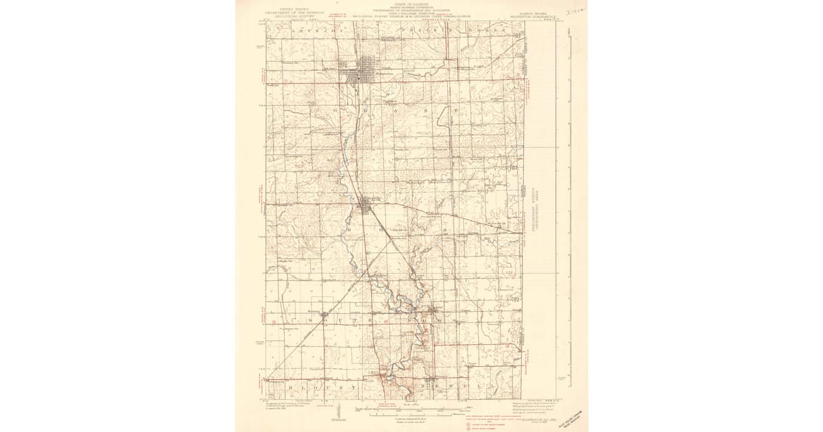 1938 Map of Hoopeston, IL — High-Res, 1938 Print #2 | Pastmaps