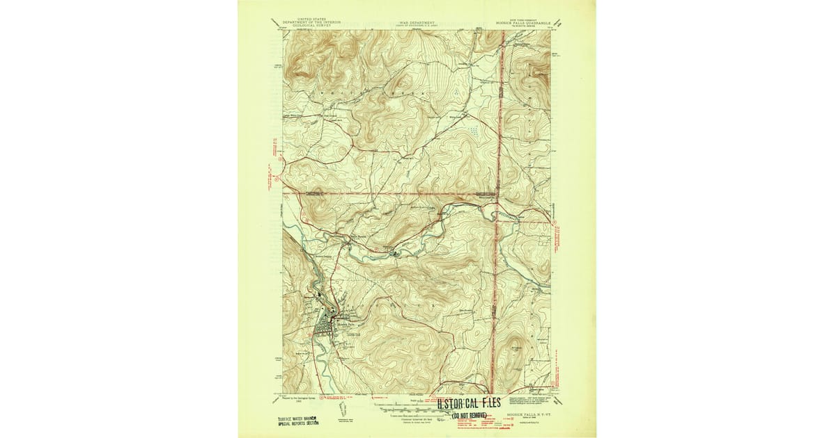 1946 Map of Hoosick Falls, NY — High-Res | Pastmaps