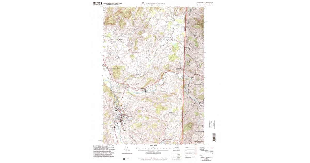 1995 Map of Hoosick Falls, NY — High-Res | Pastmaps