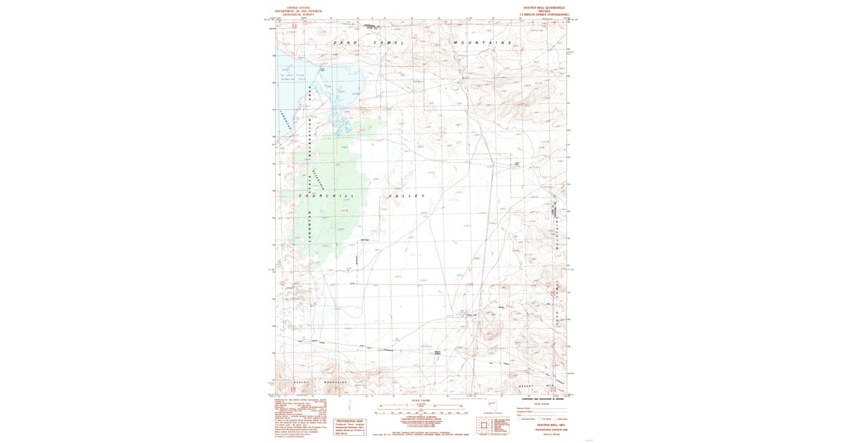 1985 Map of Hooten Well, Lyon County, NV — High-Res | Pastmaps