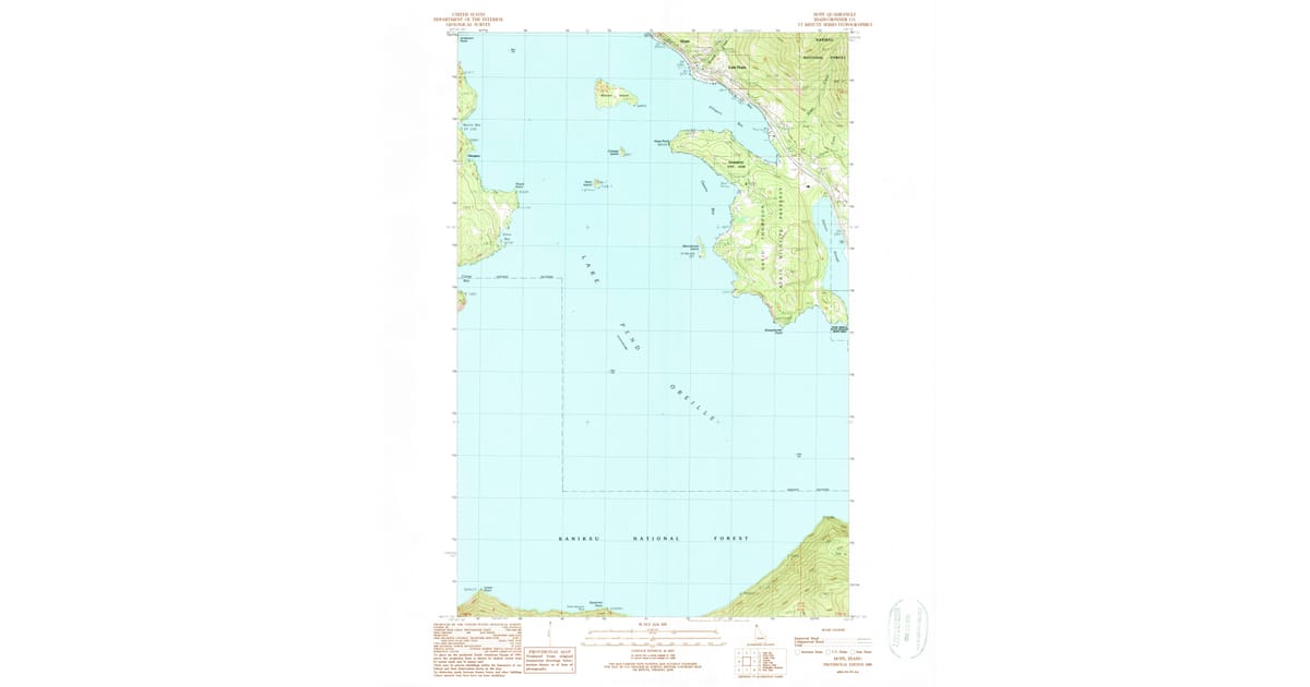 1989 Map of Hope, ID — High-Res | Pastmaps