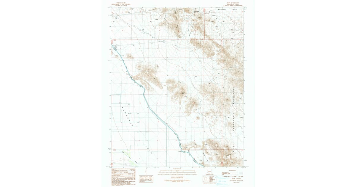 1990 Map of Hope, La Paz County, AZ — High-Res | Pastmaps