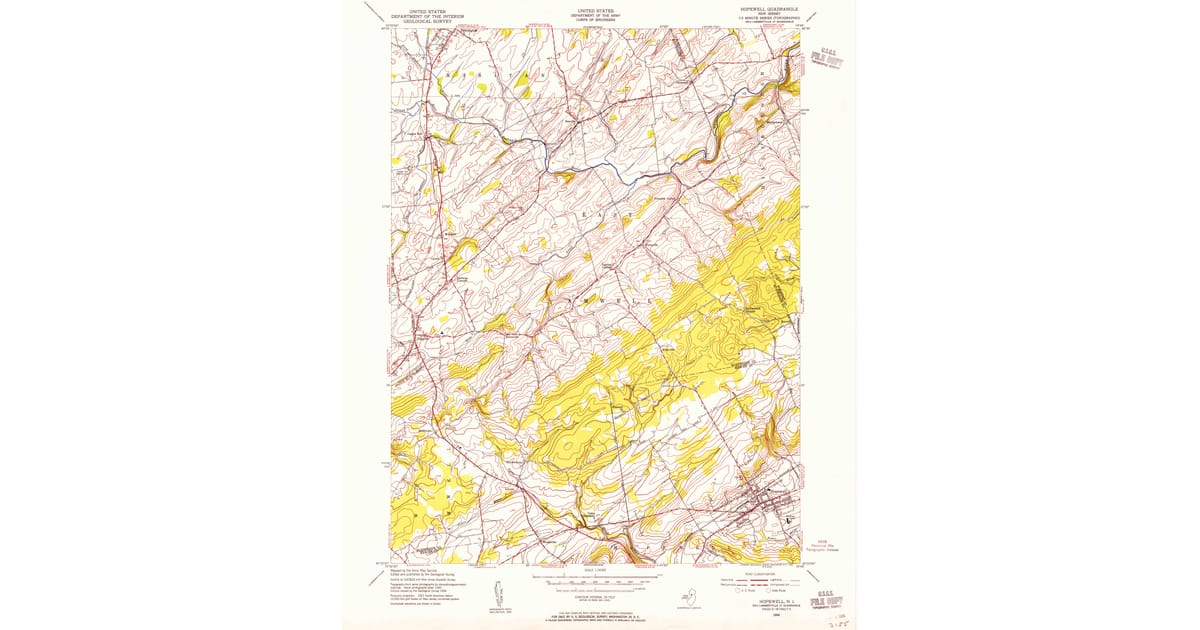 1950s Maps of Rocktown, West Amwell Township | Pastmaps