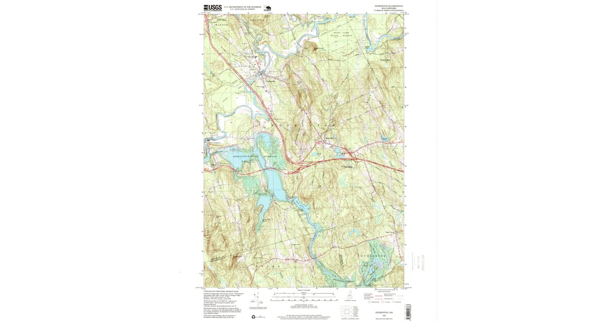 1995 Map of Hopkinton, Merrimack County, NH — High-Res | Pastmaps