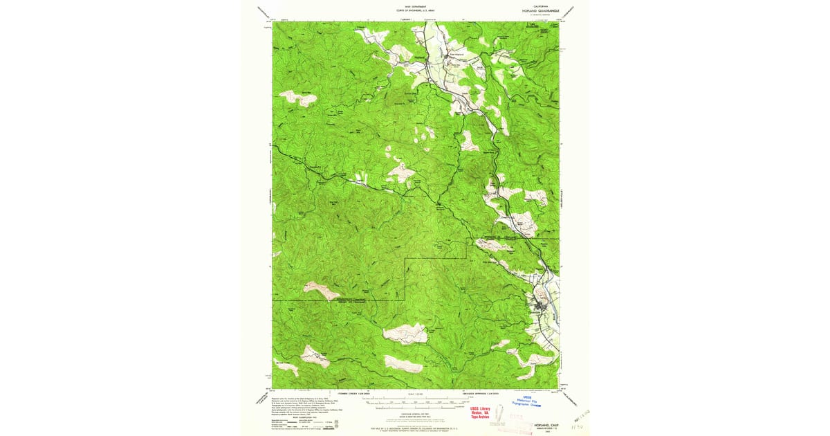 1943 Map of Hopland, CA — High-Res | Pastmaps