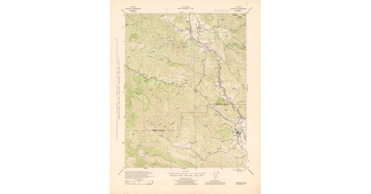 1944 Map of Hopland, CA — High-Res | Pastmaps