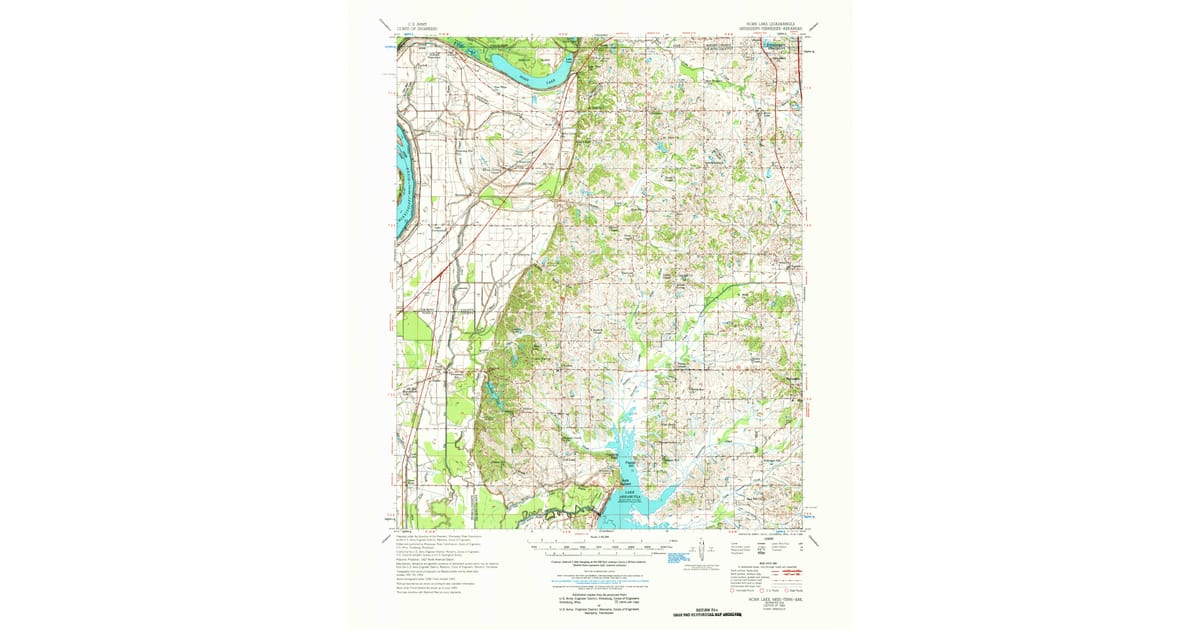 1961 Map of Horn Lake, MS — High-Res | Pastmaps