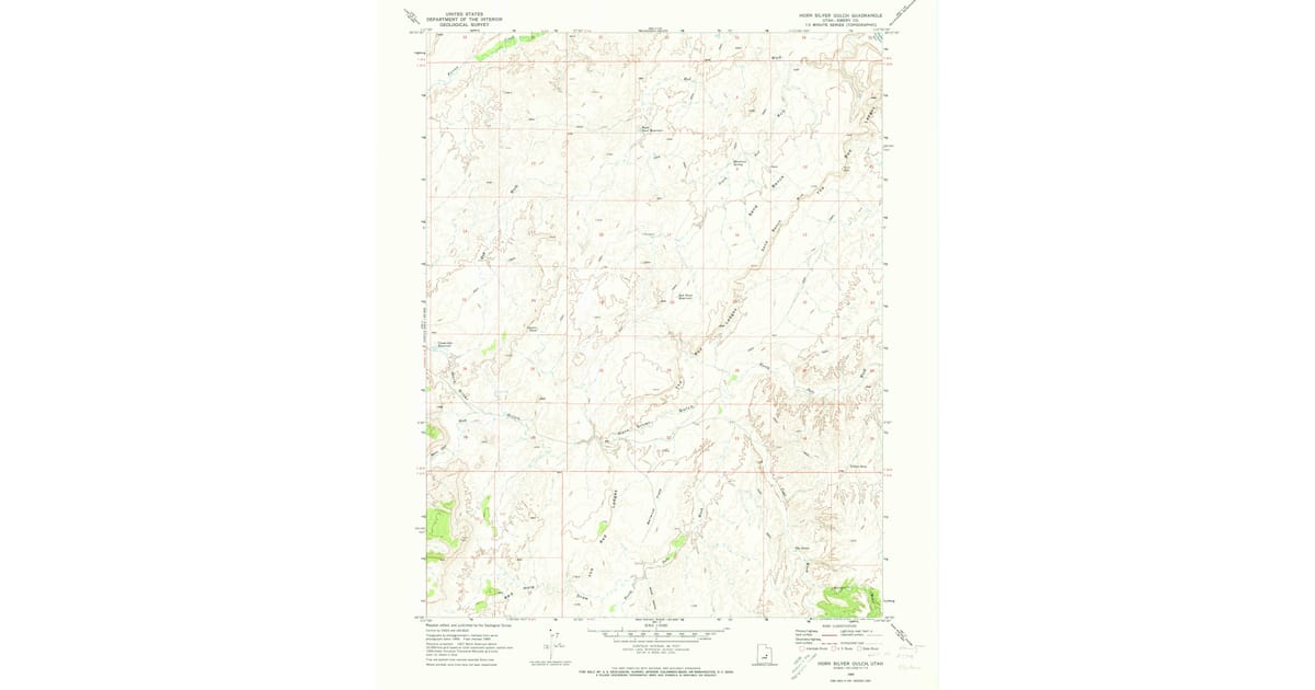 1969 Map of Horn Silver Gulch, Emery County, UT — High-Res | Pastmaps