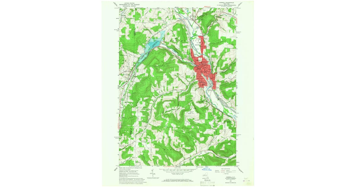 1965 Map of Hornell, NY — High-Res | Pastmaps