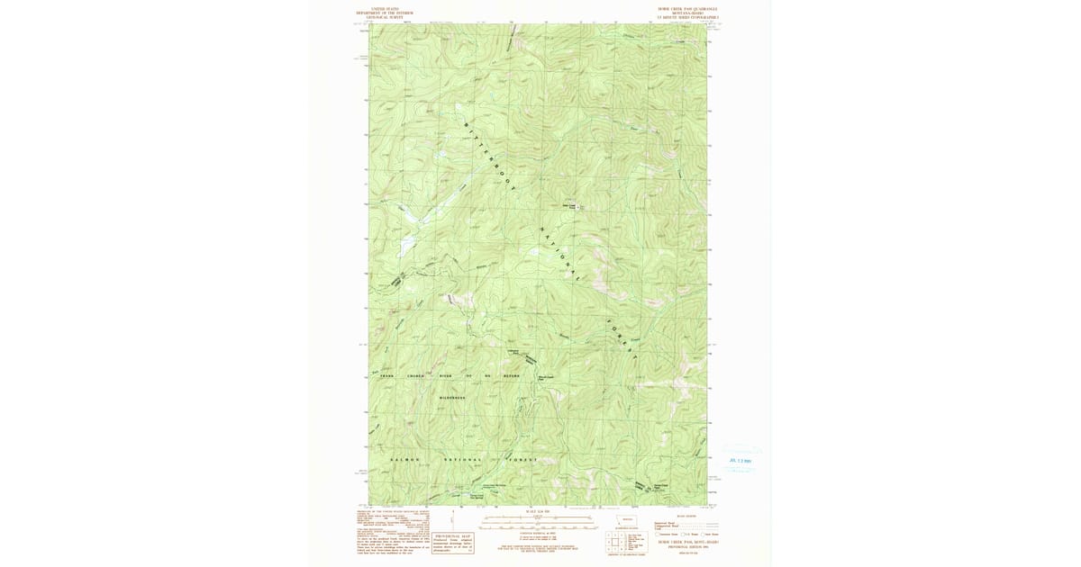 1990s Maps of Lemhi County, ID | Pastmaps