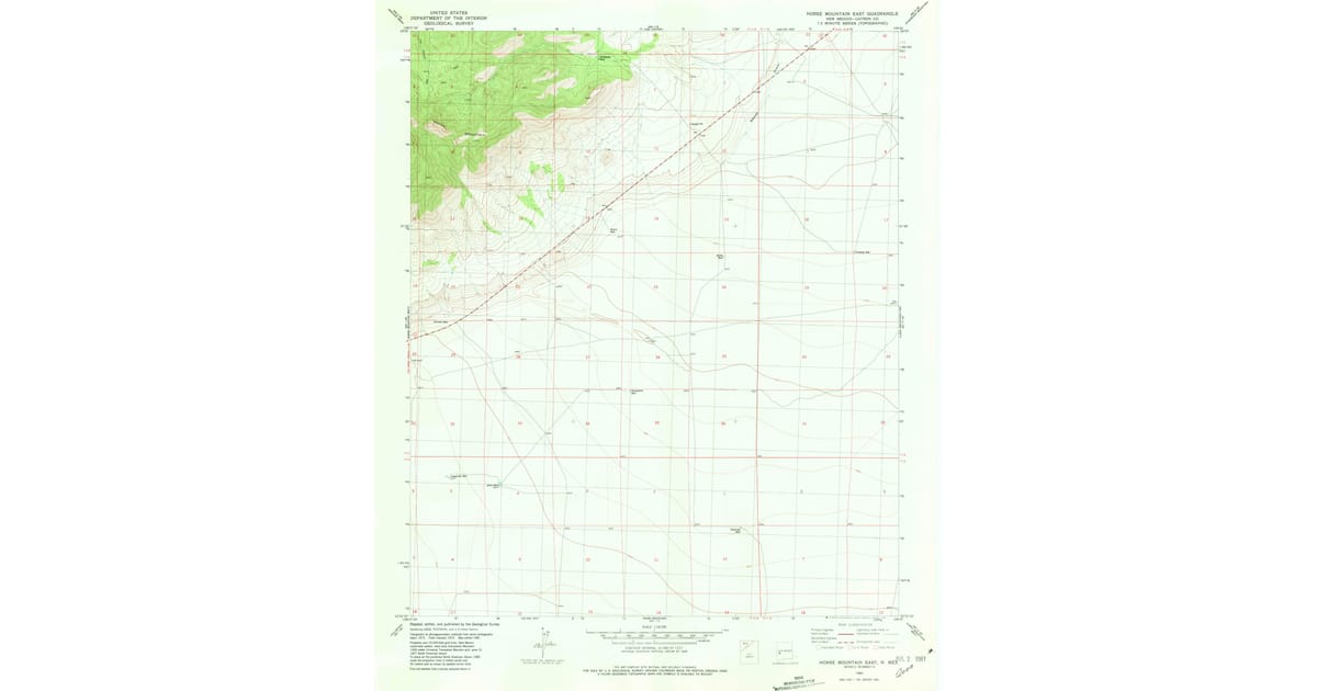 1981 Map of Horse Mountain East, Catron County, NM — High-Res | Pastmaps