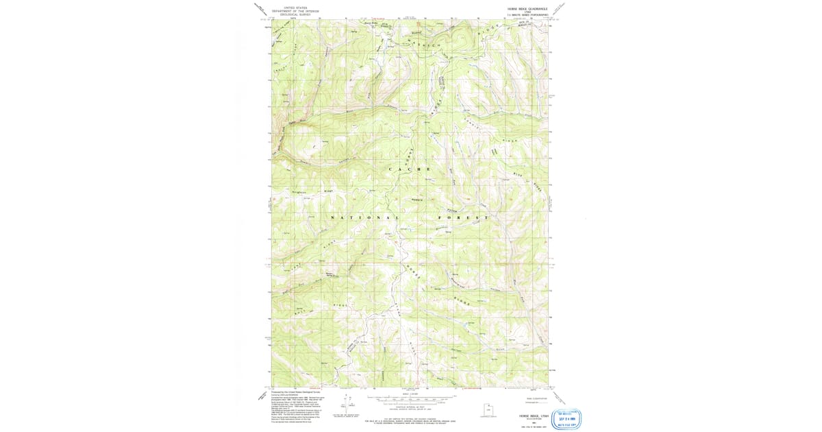 1991 Map of Horse Ridge, Weber County, UT — High-Res | Pastmaps