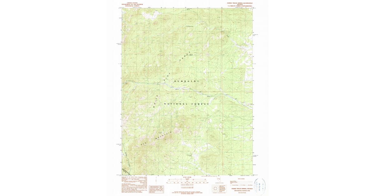 1990 Map of Horse Track Spring, White Pine County, NV — High-Res | Pastmaps