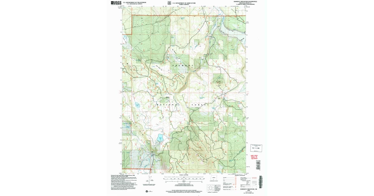 2004 Map of Horsefly Mountain, Klamath County, OR — High-Res | Pastmaps