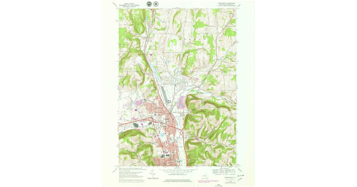 1978 Map of Horseheads, Chemung County, NY — High-Res | Pastmaps