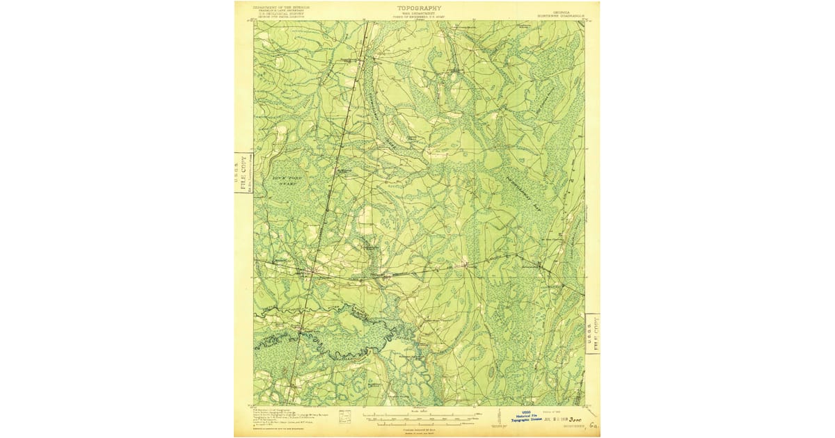 Old Maps of Pierce County, GA for Academic Research | Pastmaps