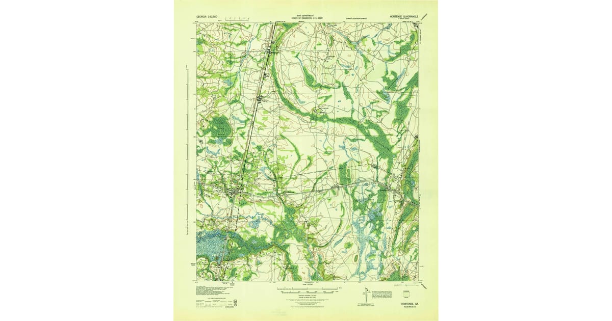 1944 Map of Hortense, GA — High-Res | Pastmaps
