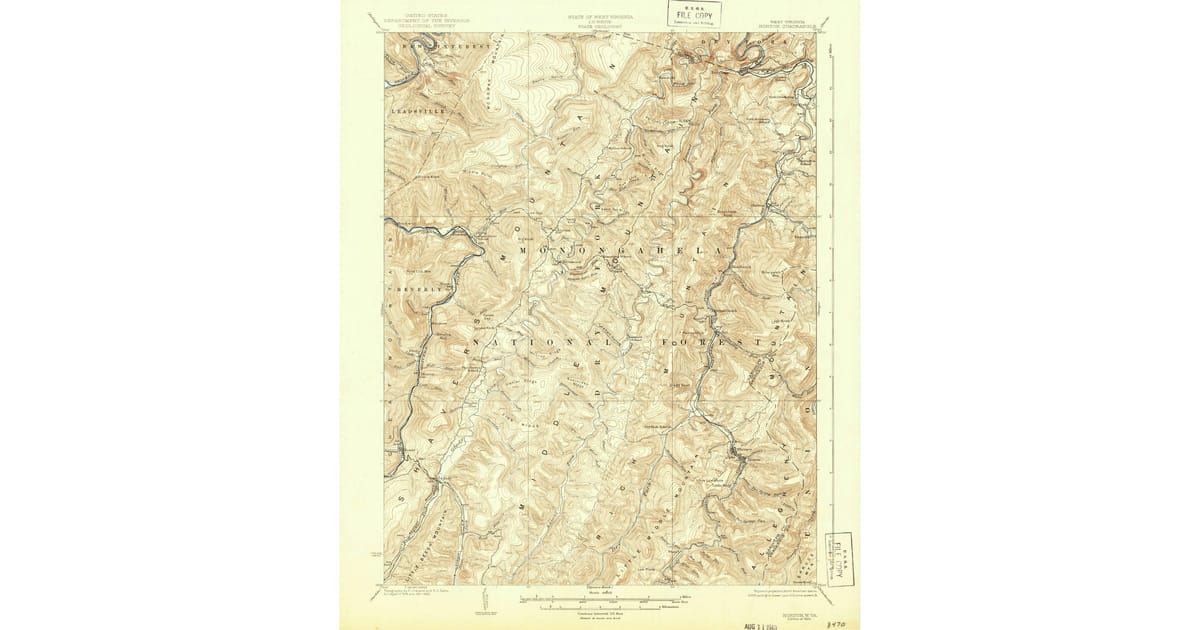 1924 Map of Horton, Randolph County, WV — High-Res | Pastmaps
