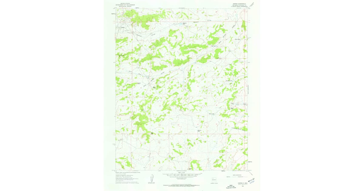 1961 Map of Hospah, McKinley County, NM — High-Res | Pastmaps