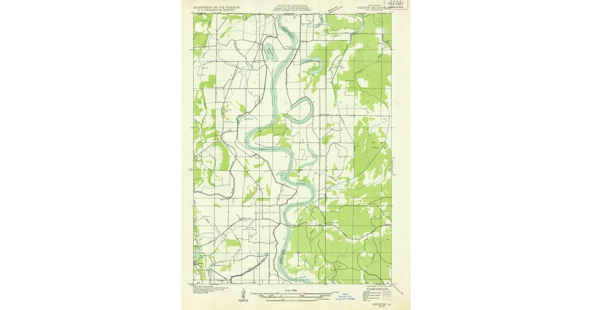 1932 Map of Hosston NE, Bossier Parish, LA — High-Res | Pastmaps