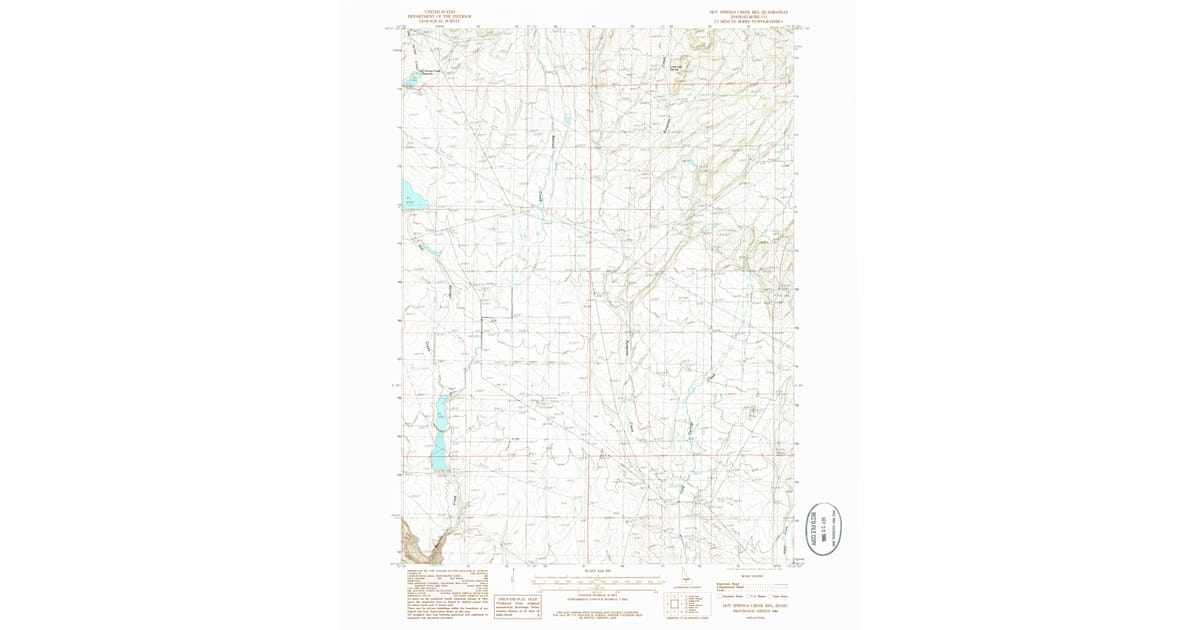 1986 Map of Hot Springs Creek Res, Elmore County, ID — High-Res | Pastmaps