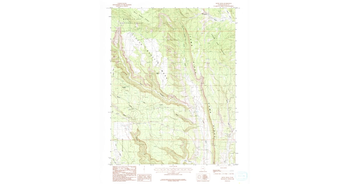 1985 Map of Hotel Rock, San Juan County, UT — High-Res | Pastmaps