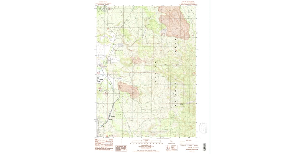 1986 Map of Hotlum, Siskiyou County, CA — High-Res | Pastmaps