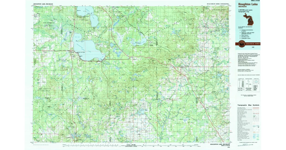 1980s Maps of Sherman Township, MI | Pastmaps