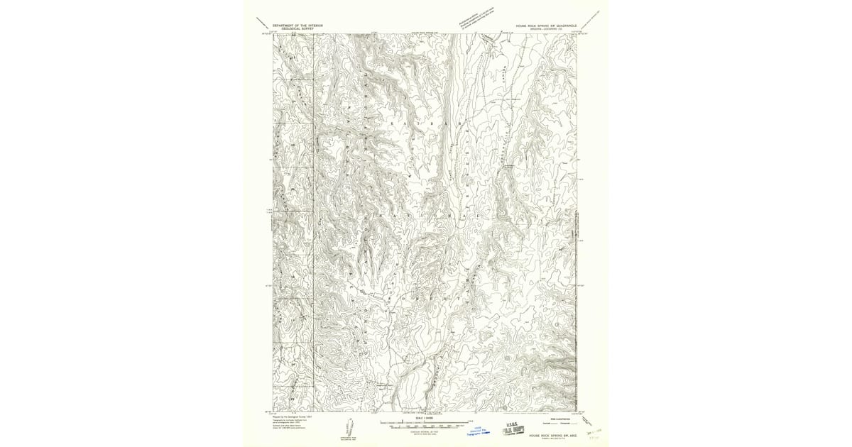 1957 Map of House Rock Spring SW, Coconino County, AZ — High-Res | Pastmaps