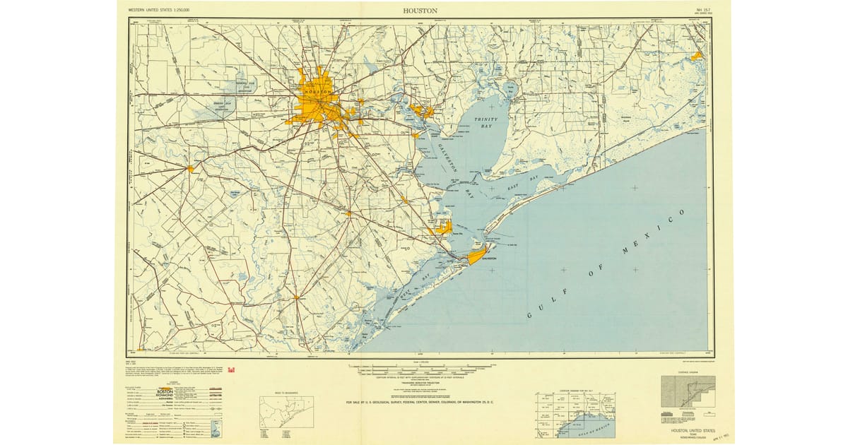 1950s Maps of Houston, TX | Pastmaps