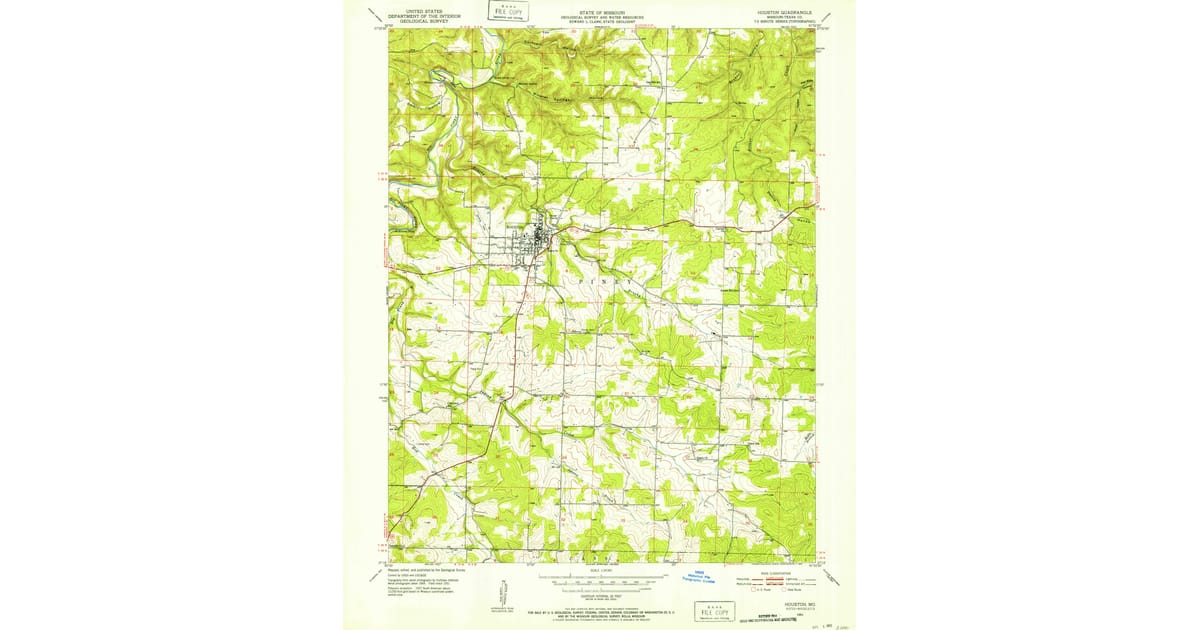 1950s Maps of Houston, MO | Pastmaps