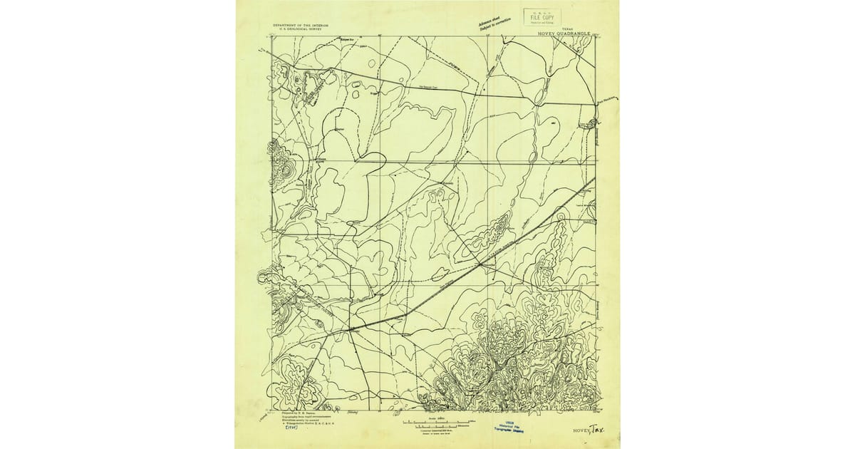 1929 Map of Hovey, Pecos County, TX — High-Res | Pastmaps