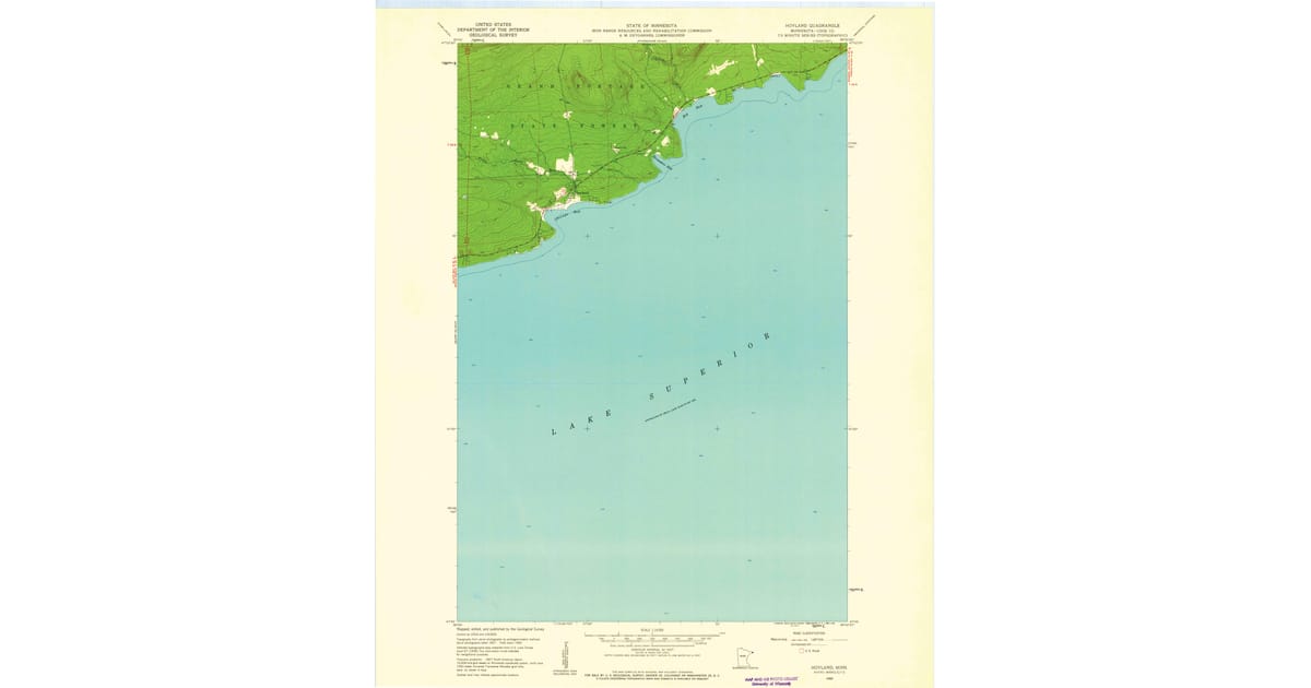 1960 Map of Hovland, Cook County, MN — High-Res | Pastmaps