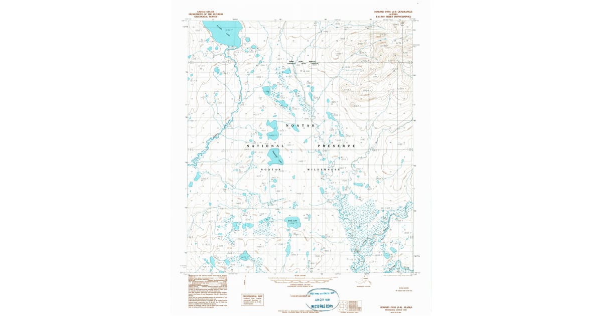 1990 Map of Howard Pass A-4, Northwest Arctic Borough, AK — High-Res ...