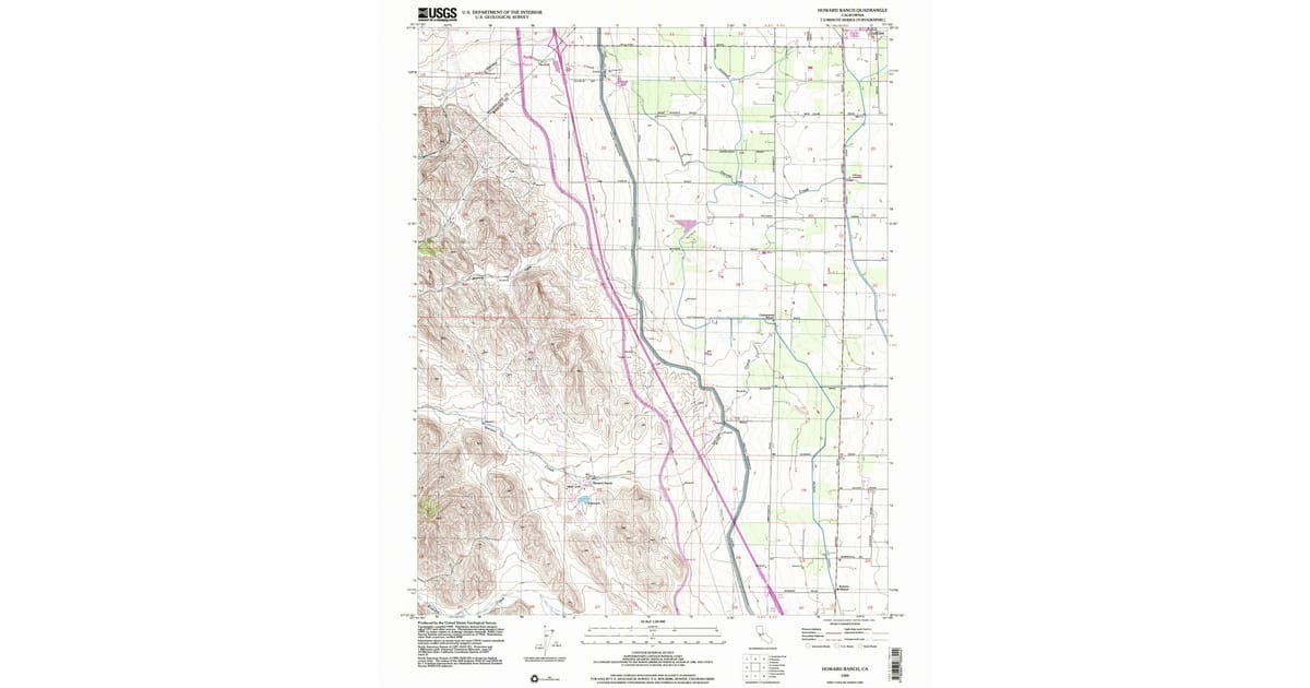 1999 Map of Howard Ranch, Merced County, CA — High-Res | Pastmaps