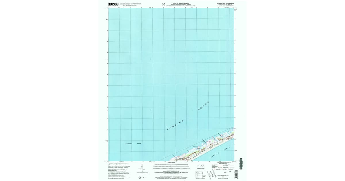 2002 Map of Howard Reef, Hyde County, NC — High-Res | Pastmaps
