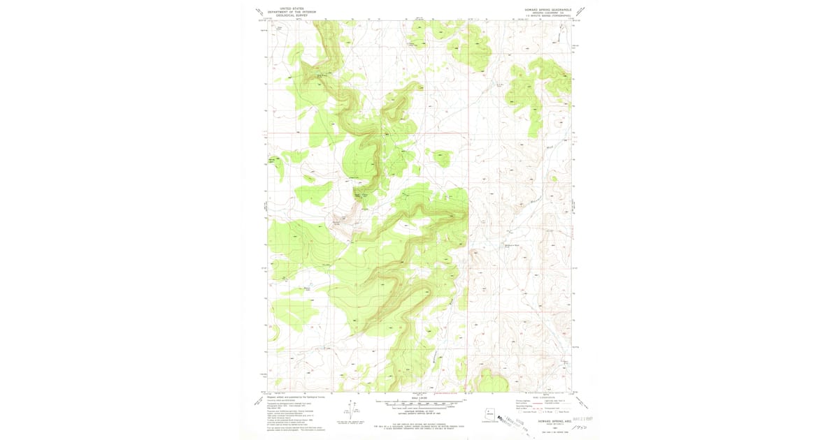 1981 Map of Howard Spring, Coconino County, AZ — High-Res | Pastmaps