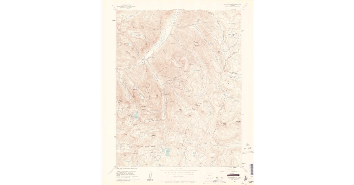 1955 Map of Howardsville, San Juan County, CO — High-Res, 1963 Print ...