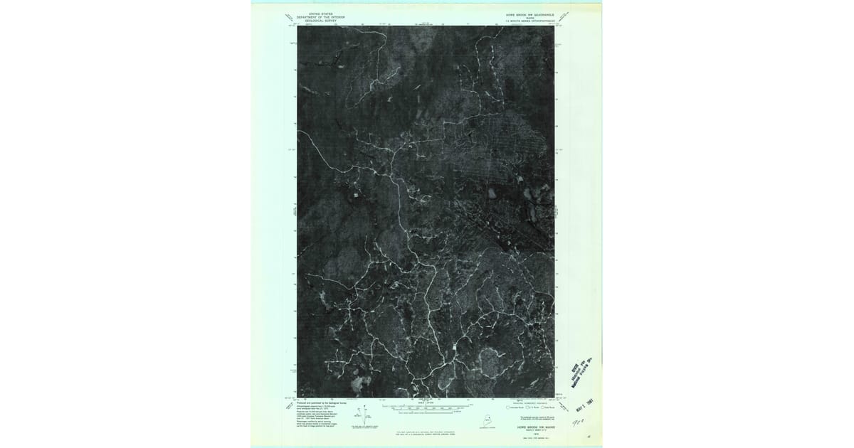 1975 Map of Howe Brook NW, Aroostook County, ME — High-Res | Pastmaps