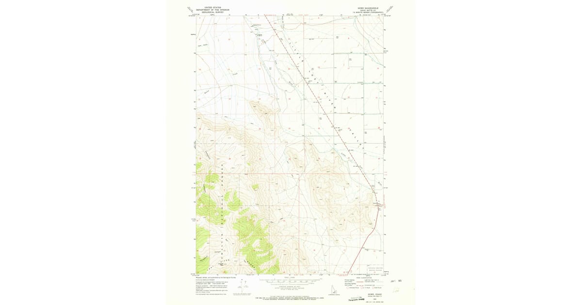 1969 Map of Howe, Butte County, ID — High-Res | Pastmaps
