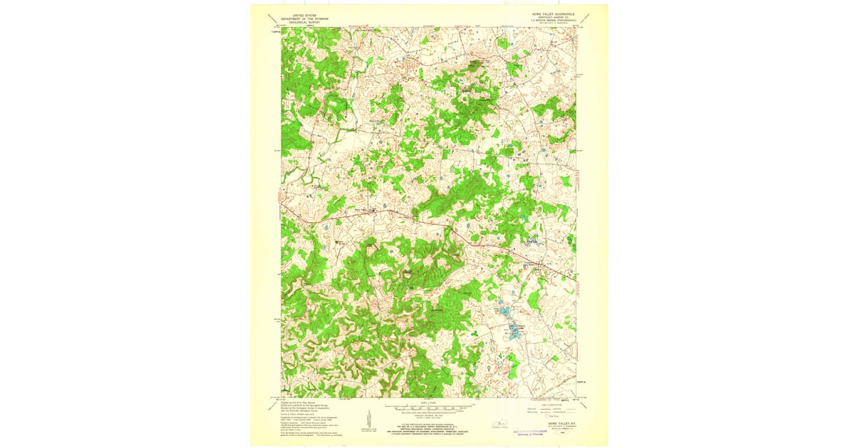 1960 Map of Howe Valley, Hardin County, KY — High-Res | Pastmaps