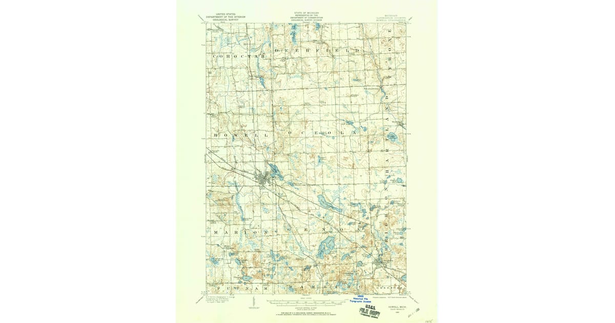 Old Maps of Tyrone Township, MI | Pastmaps
