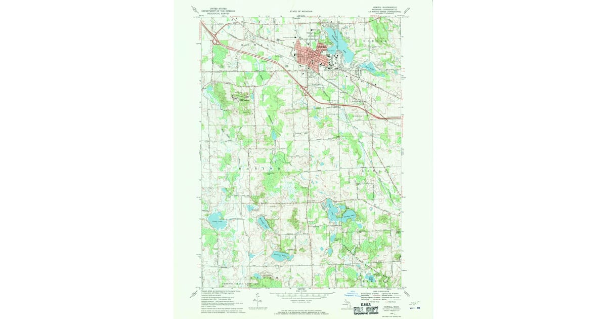 1968 Map of Howell, MI — High-Res | Pastmaps