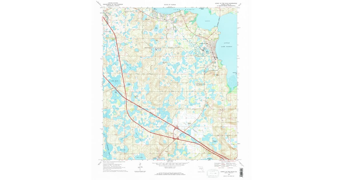 1969 Map of Howey In The Hills, Lake County, FL — High-Res | Pastmaps