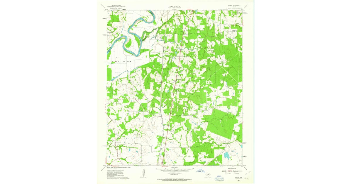 1961 Map of Howth, Waller County, TX — High-Res | Pastmaps