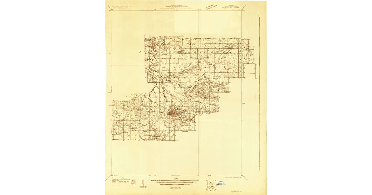 1931 Map of Hoyleton, IL — High-Res | Pastmaps
