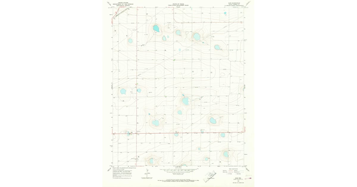 1965 Map of Hub, Parmer County, TX — High-Res | Pastmaps